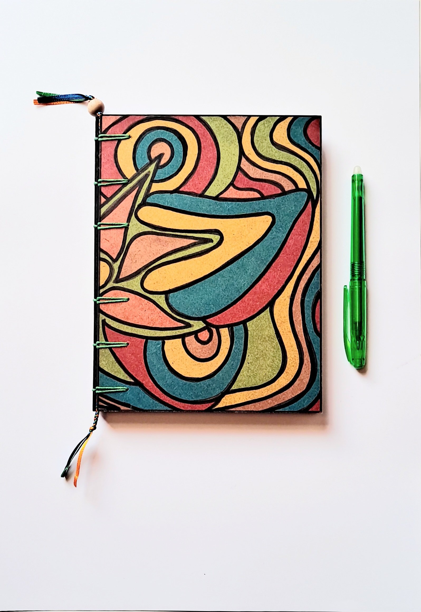 Carnet HARRAGA - carnet artisanal A5, pièce unique. - Mes ptits carnets